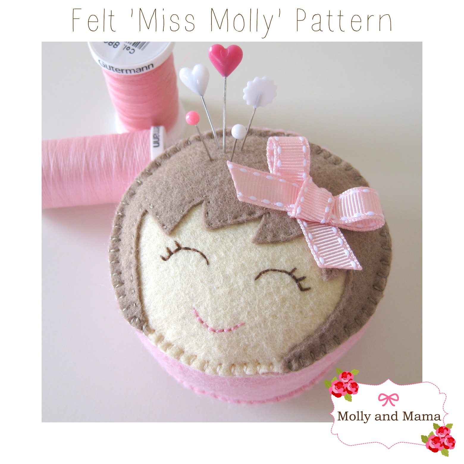 A Felt Pear Pin Cushion - Molly and Mama